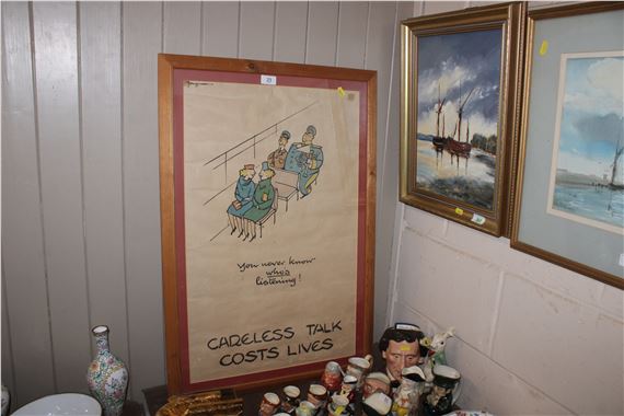 Cyril Kenneth Bird Fougasse | An original framed and glazed vintage ...
