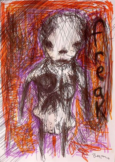 Benjamin O'BRIEN | O'BRIEN Benjamin Freak / Technique mixte sur papier ...