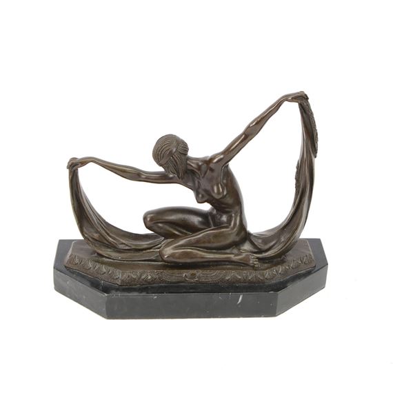 Claude Mirval | Art Deco style bronze figure of an Egyptian female ...
