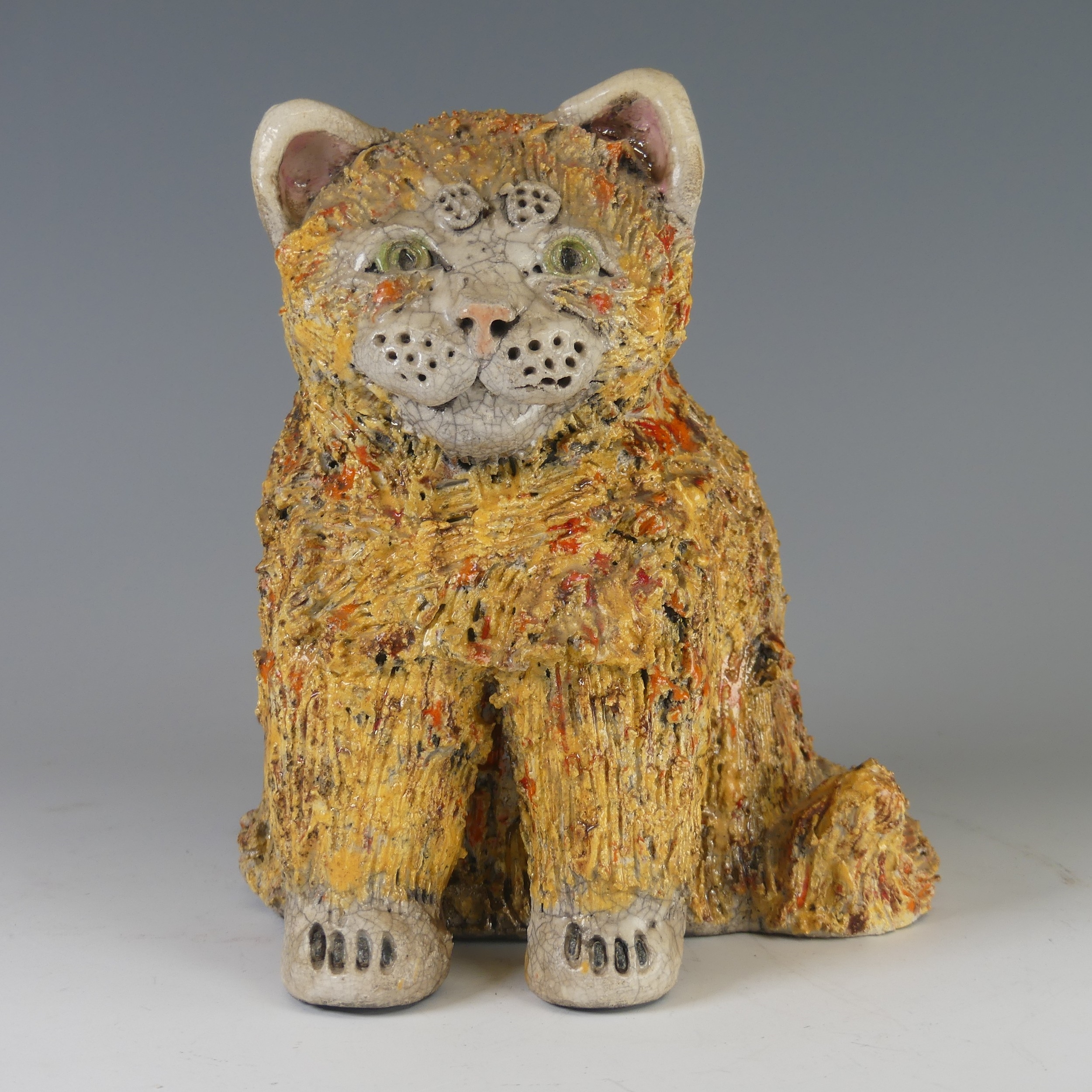Sue Schwartz | Raku cat | MutualArt