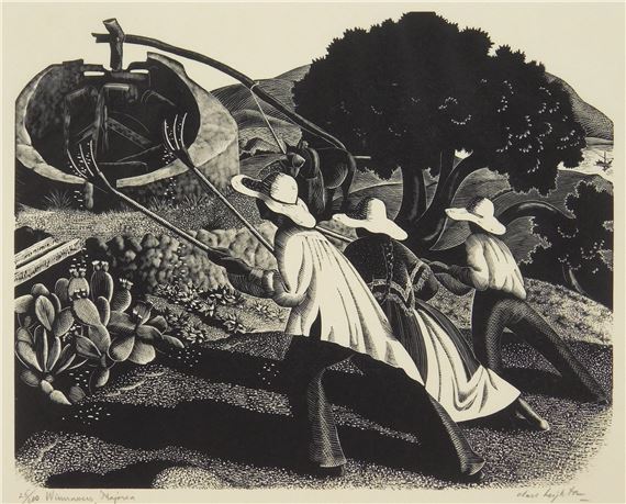 Clare Leighton | Winnowers Majorca (1939) | MutualArt