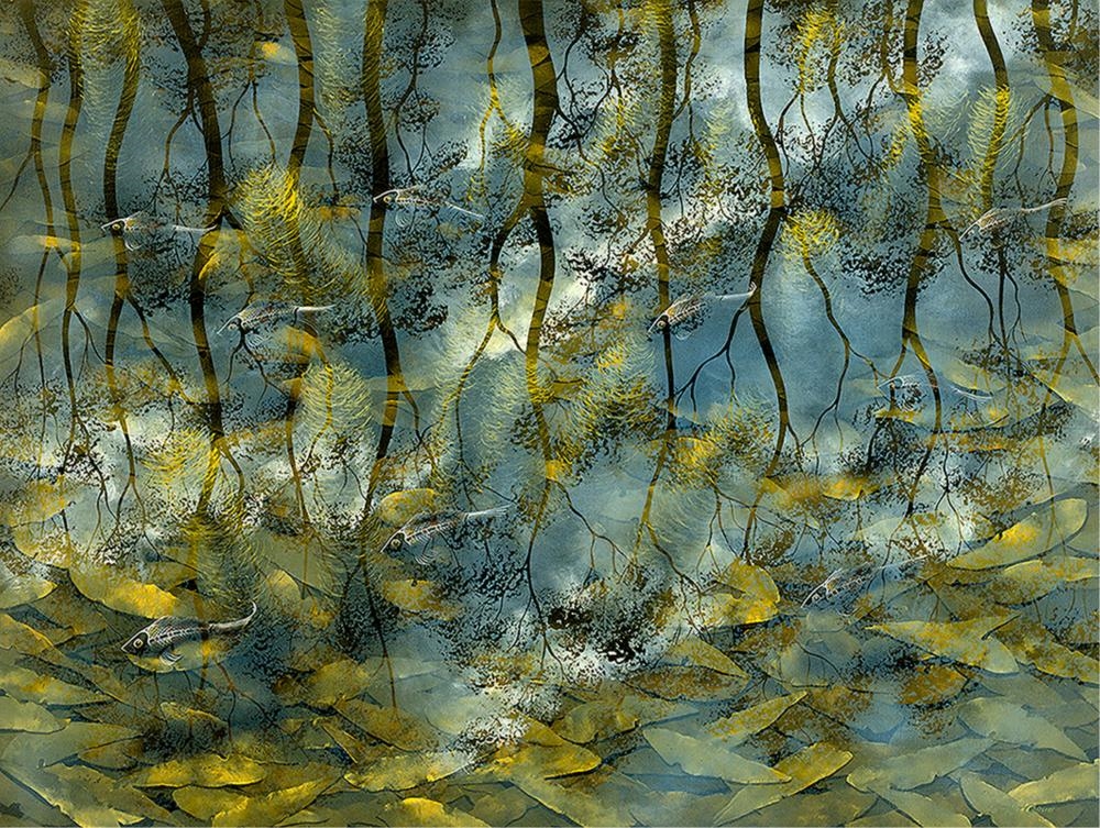 Lin Onus | Fish and Lightning Weed | MutualArt