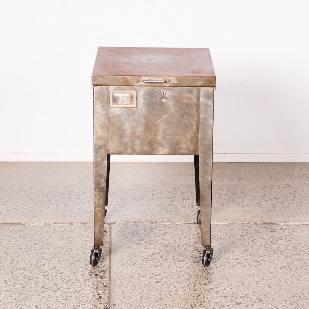 STEEL | An Industrial Steel Side Table | MutualArt