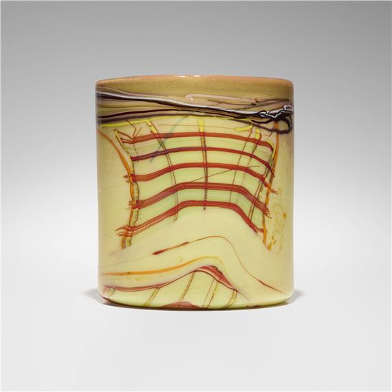 Dale Chihuly | Early Navajo Blanket Cylinder (1975) | MutualArt
