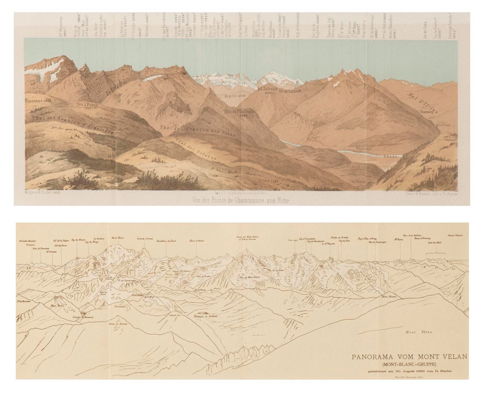 Samuel Gottlieb Studer | Von der Pointe de Chamossaire 2118 Meter ...