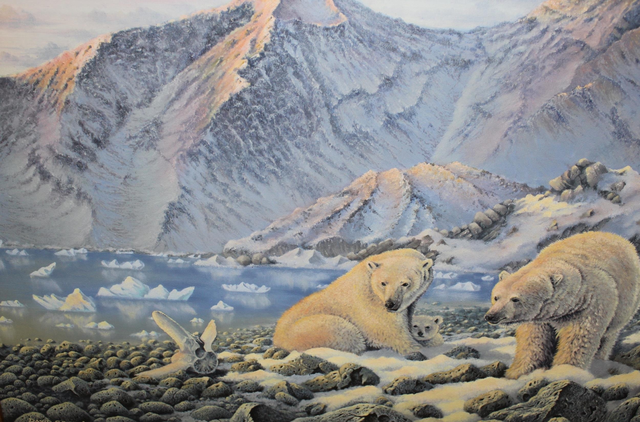 David Griffin | study of polar bears in landscape (1992) | MutualArt