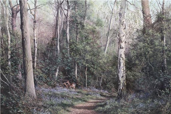 John Caesar Smith | deer in a woodland | MutualArt