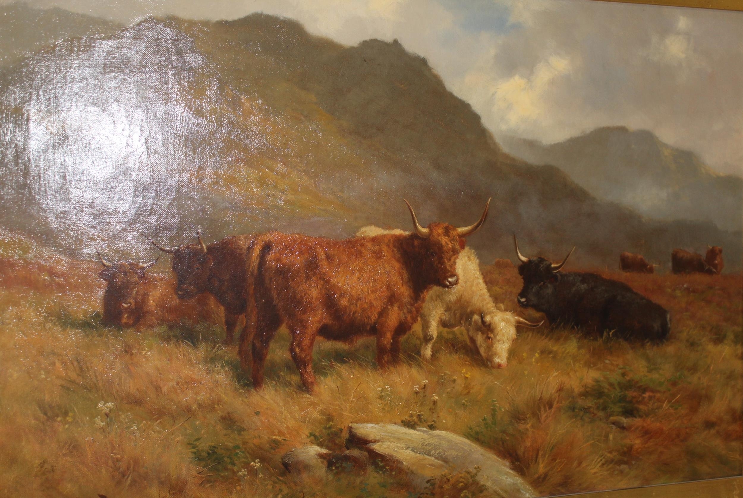 Claude Cardon | cattle in a Highland landscape | MutualArt