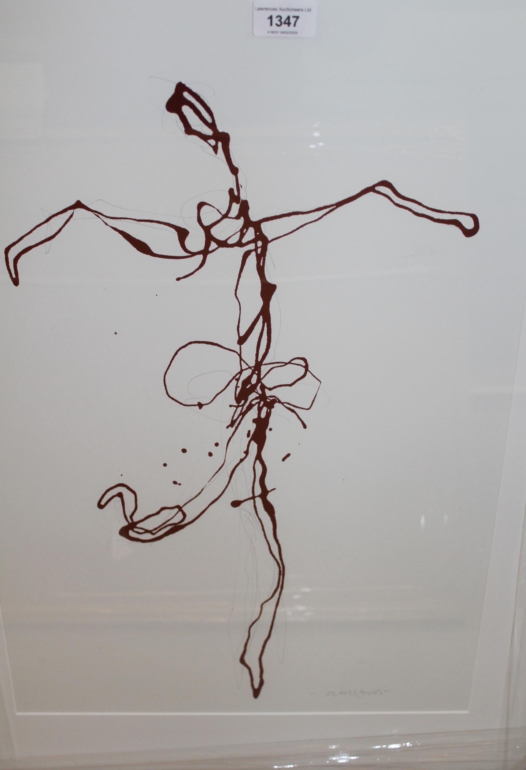 John Scarland | mixed media abstract figure study | MutualArt