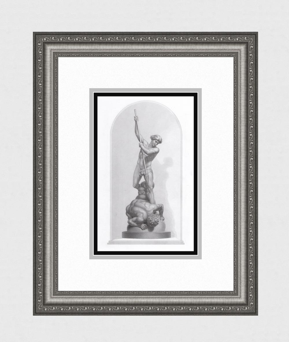 John Flaxman | Religious 1800s John Flaxman Antique Engraving Michael ...