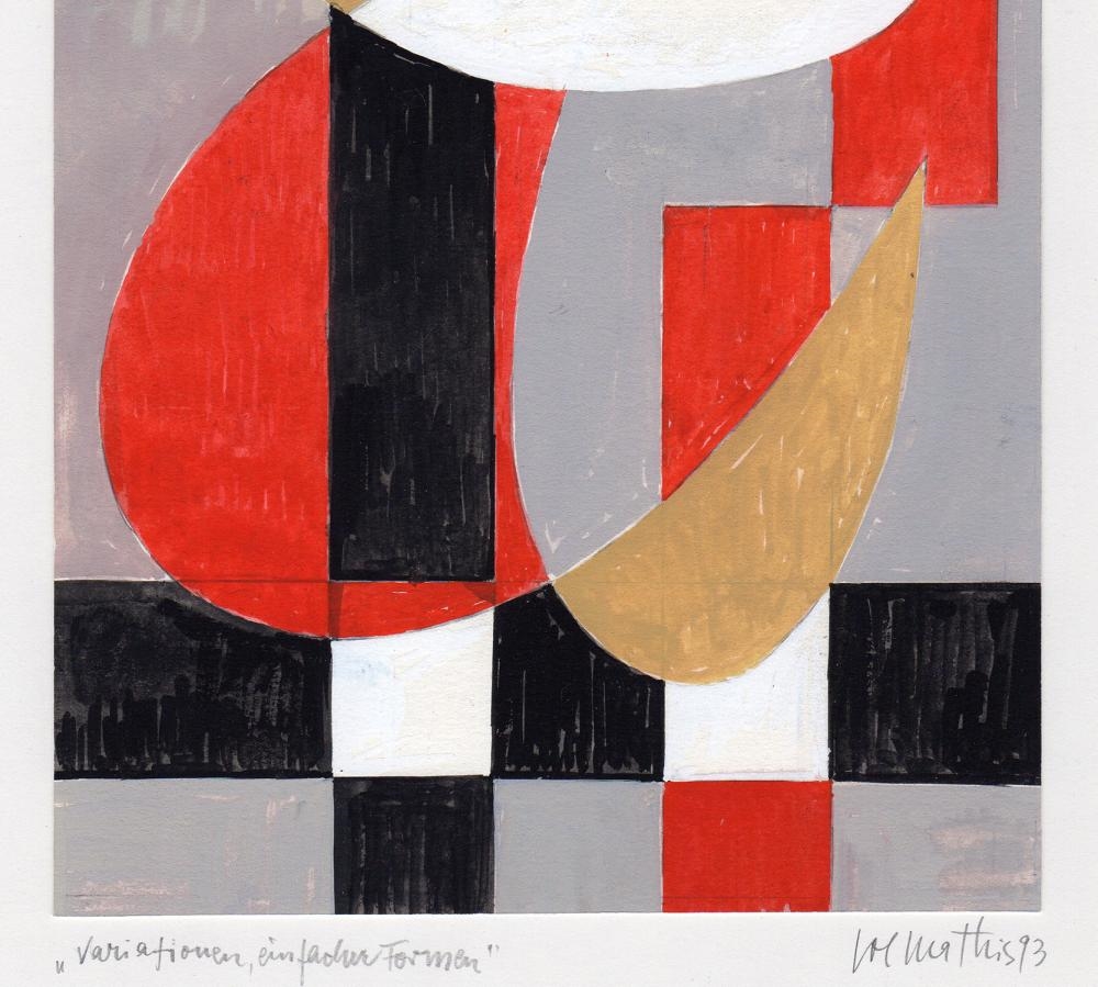 Josef Johann Mathis | Mathis Original Gouache Variations of a Simple ...