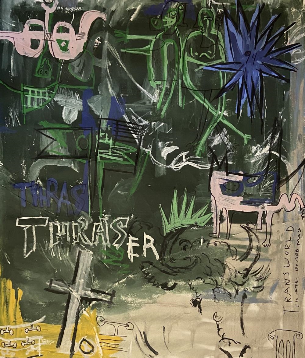 Gino Perez | Gino Perez Transworld Original Acrylic painting 52 x 39 ...