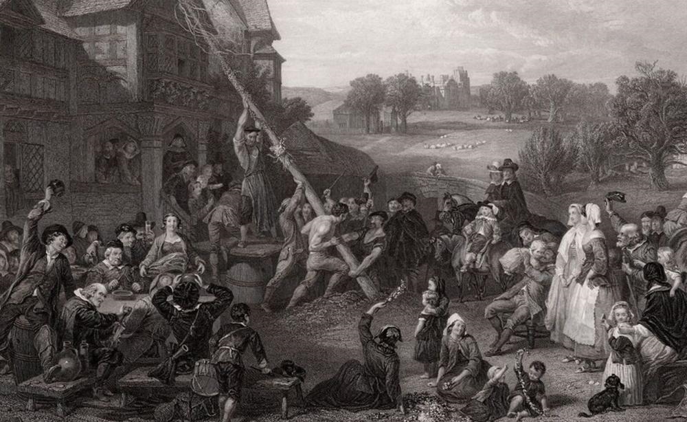 Frederick Goodall | Frederick GOODALL SIGNED Engraving Maypole Festivities Framed | MutualArt