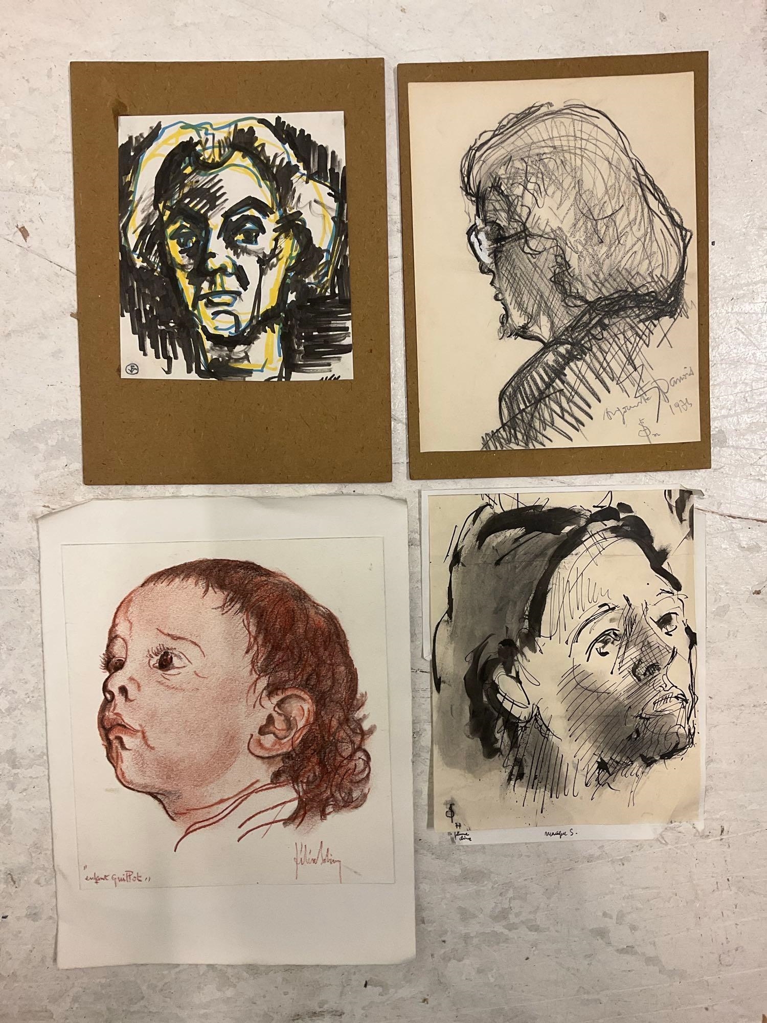 Félix Schivo | collection of four sketches | MutualArt
