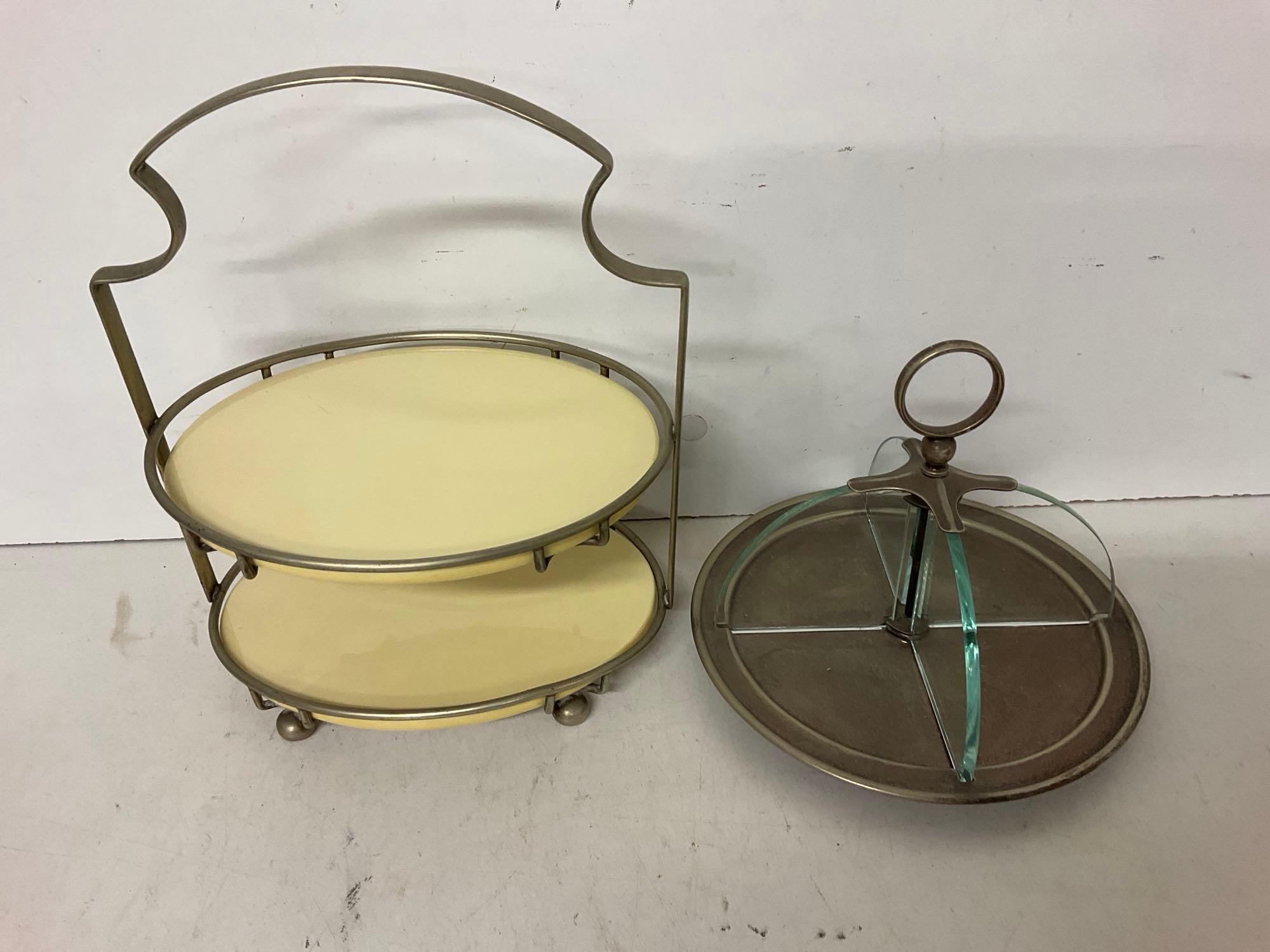 Three | EARLY 20TH CENTURY PLATED TWO TIER CAKE STAND (Early 20th ...