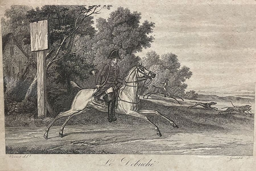 Jules Vernet | After Jules VERNET Hunting scenes Two lithographs 24 ...