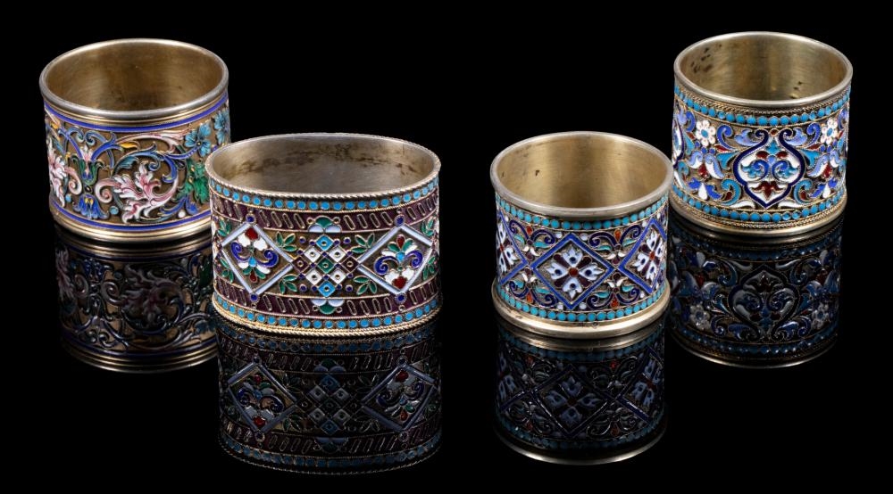 Duncan Urquhart & Napthali Hart | 4) RUSSIAN SILVER & CLOISONNE ENAMEL ...
