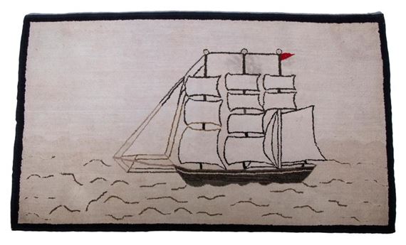 Three | HOOKED RUG OF SAILING SHIP (Circa 1920) | MutualArt