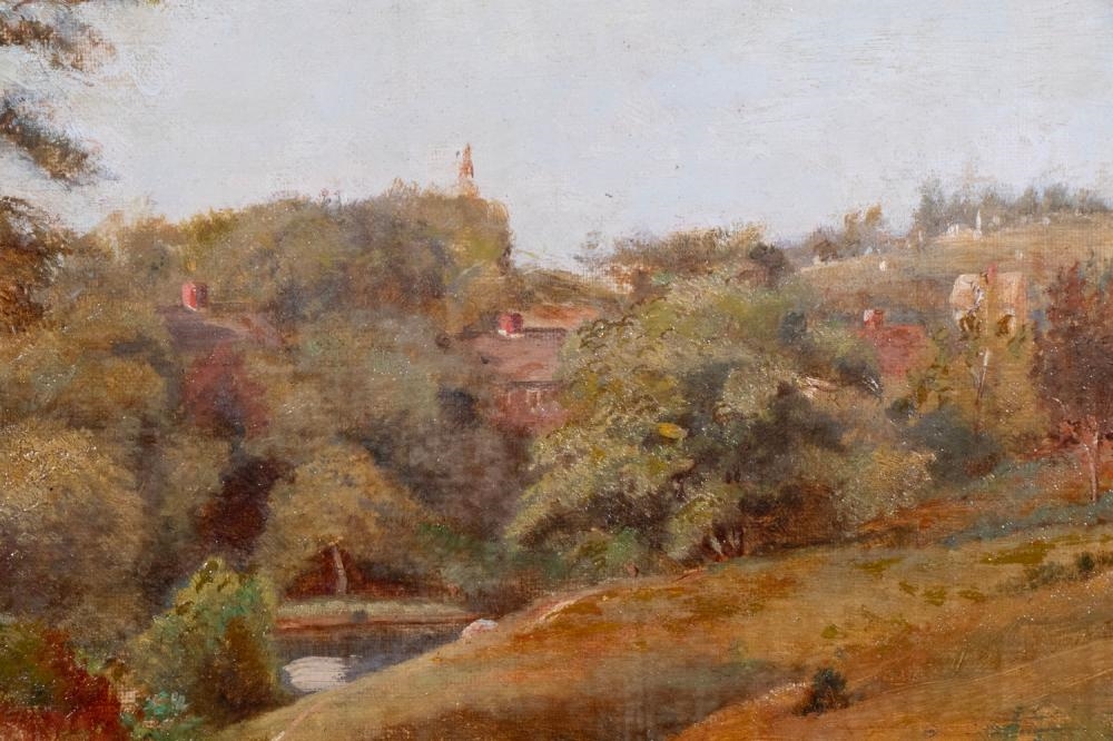 Alexander Helwig Wyant | Rolling Summer Pasture with Distant Town ...