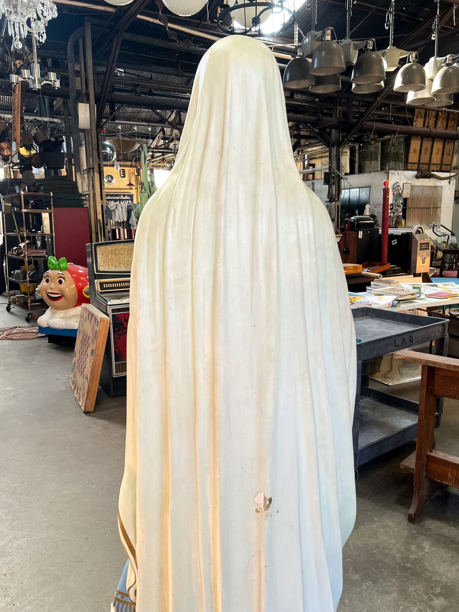 Jon Haber | Early 20th C Lady of Lourdes Plaster Figure Sculpture (1997 ...