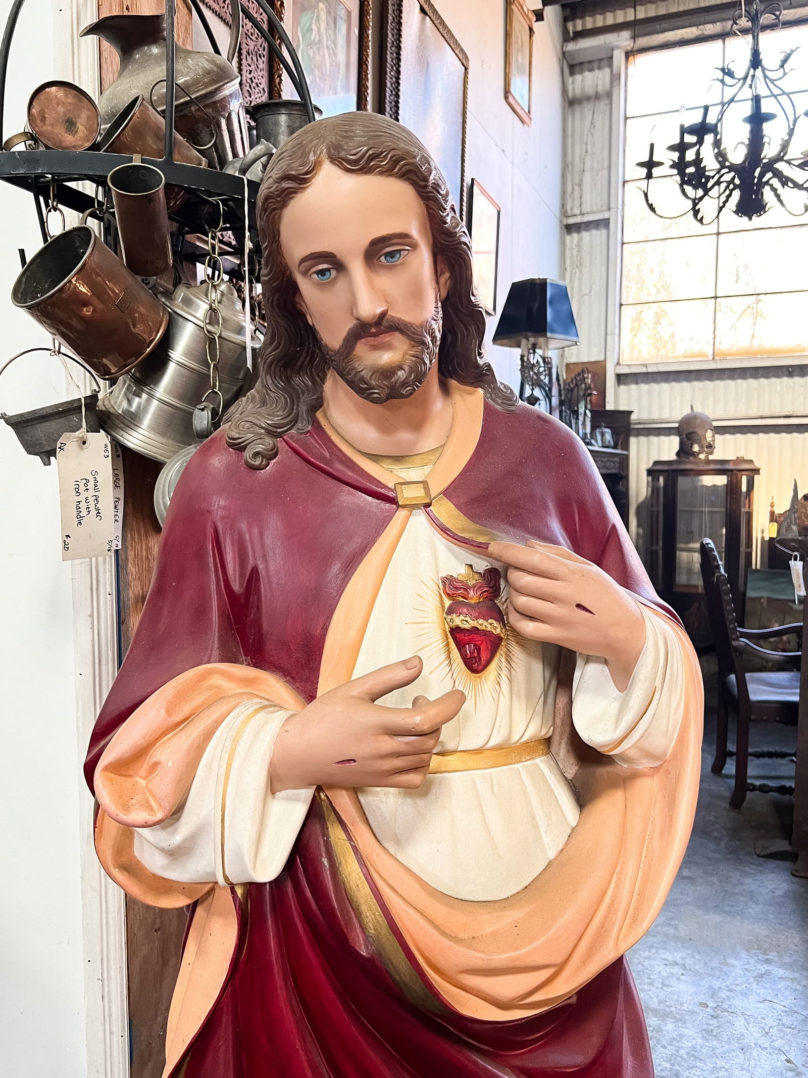 Jon Haber | Sacred Heart of Jesus Plaster Figure Sculpture (1997 ...