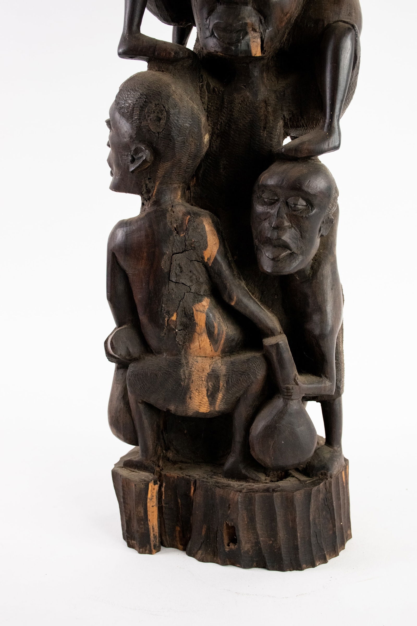 African School | African Makonde Tree of Life Wood Sculpture | MutualArt
