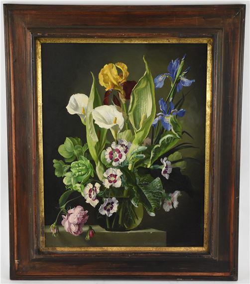 Gerald Cooper | still life of flowers depicting lilies (1969) | MutualArt