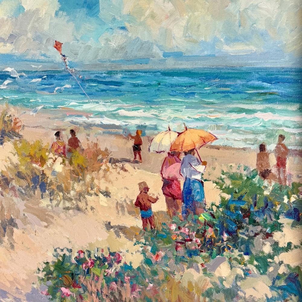 Tom Talbot | Tom Talbot Oil on Canvas Beach Scene (1936) | MutualArt