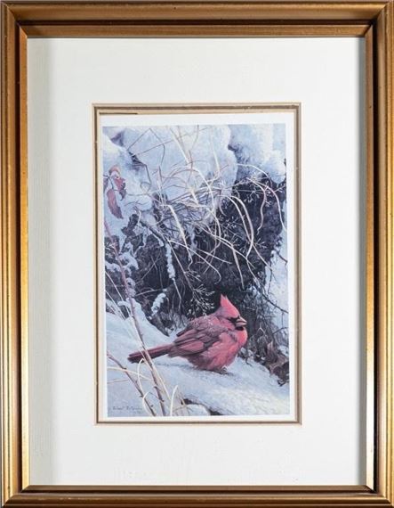 Robert McLellan Bateman | ROBERT BATEMAN PRINT OF A CARDINAL | MutualArt
