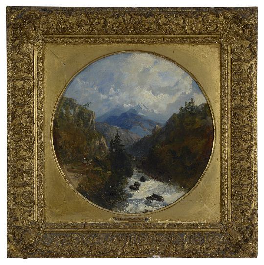 James Baker Pyne | A Donkey in the Alps | MutualArt