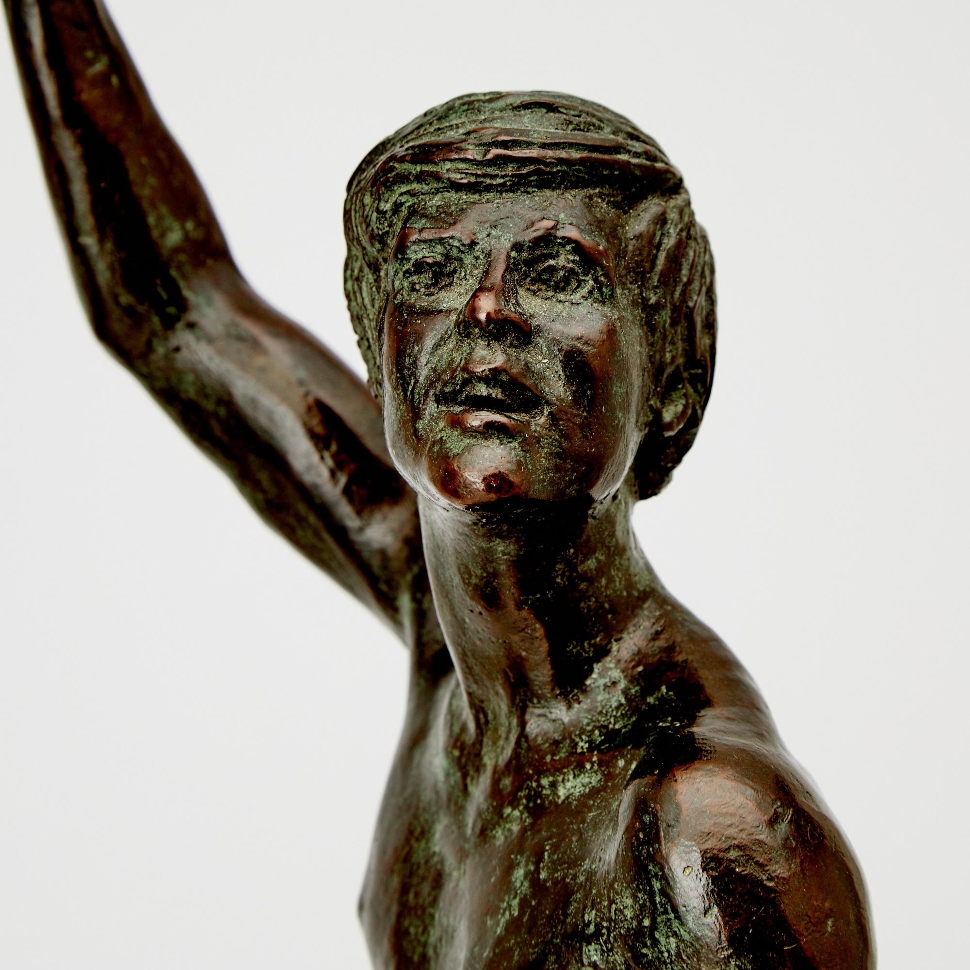 Charles Parks | American Green and Brown Patinated Bronze Figure of a ...