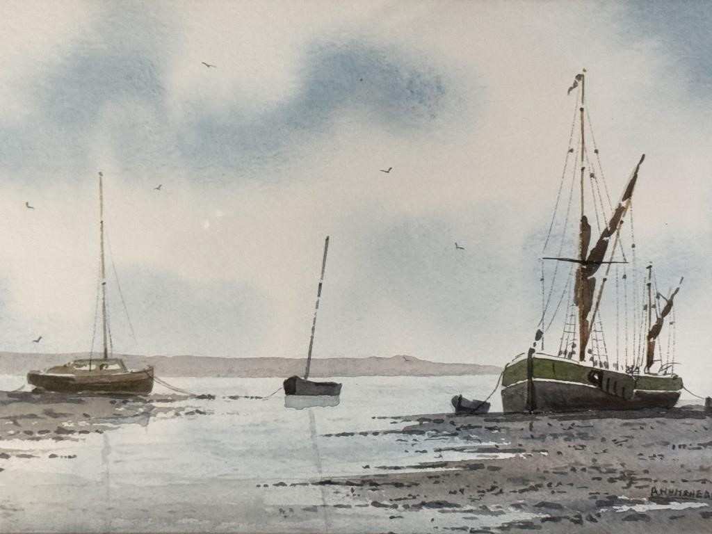 Alan Whitehead | WELL DONE ALAN WHITEHEAD SIGNED WATERCOLOR | MutualArt