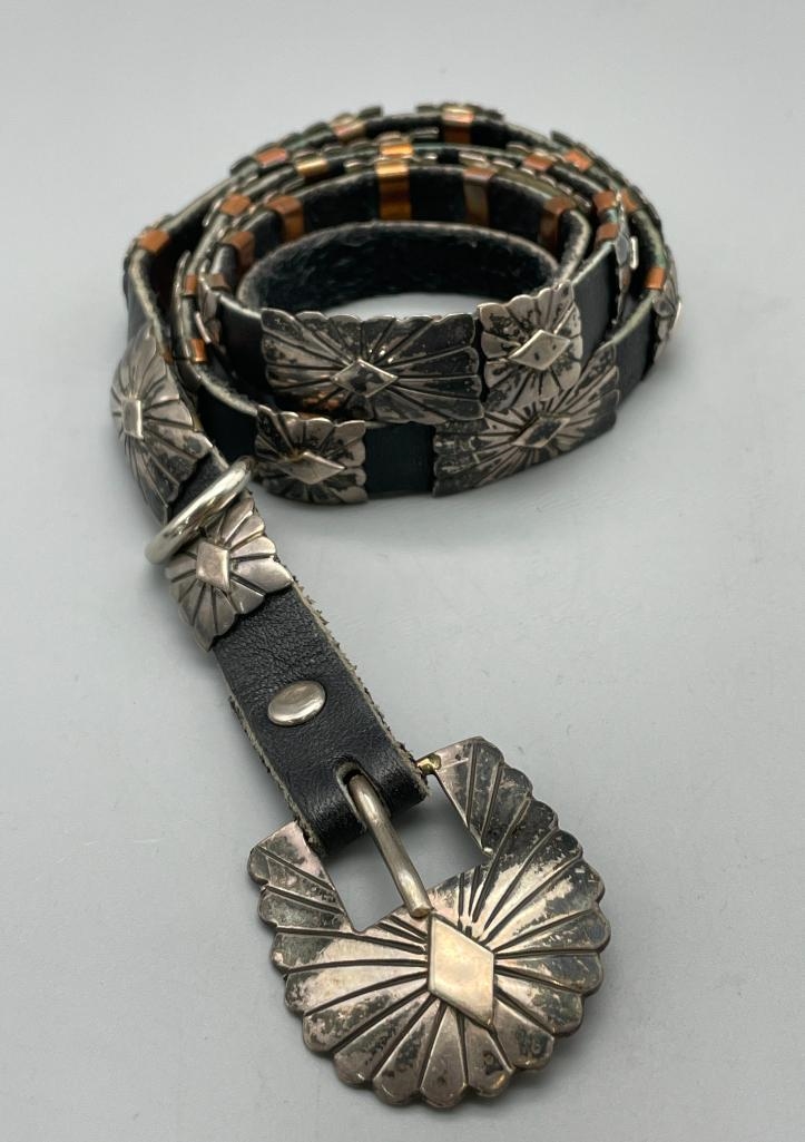 Peter & Ann Bateman | Circa 1980s Sterling Silver Small Concho Belt/Hat ...