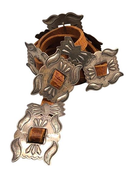 Peter & Ann Bateman | Sterling Silver Concho Belt Circa 1940s (Circa ...