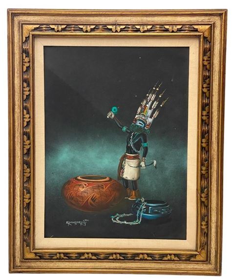 Robert Yellowhair | Original Oil Painting By Robert Yellowhair (1971 ...