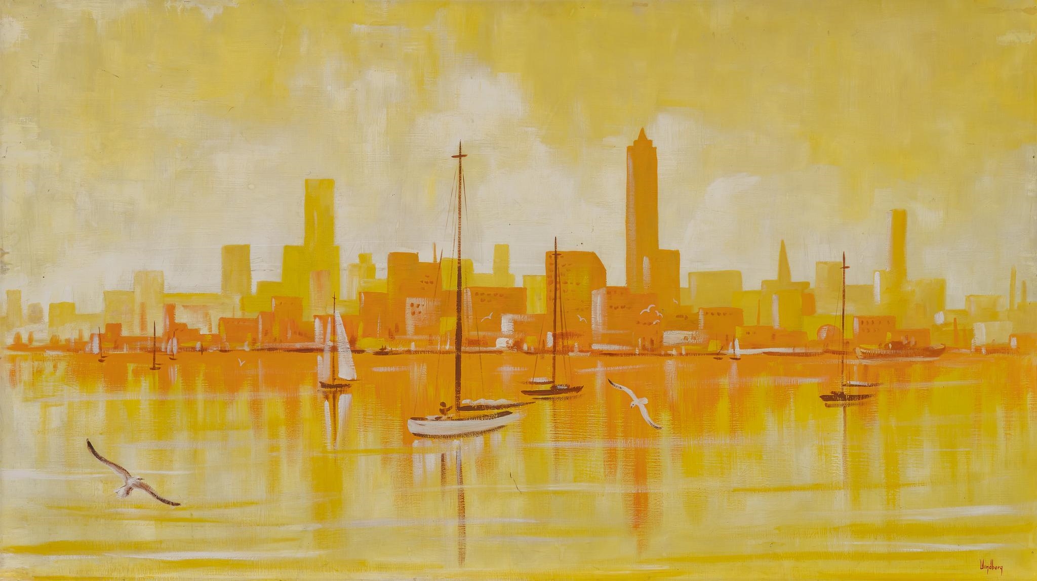 Dalhart Windberg | Sailboats Cityscape | MutualArt