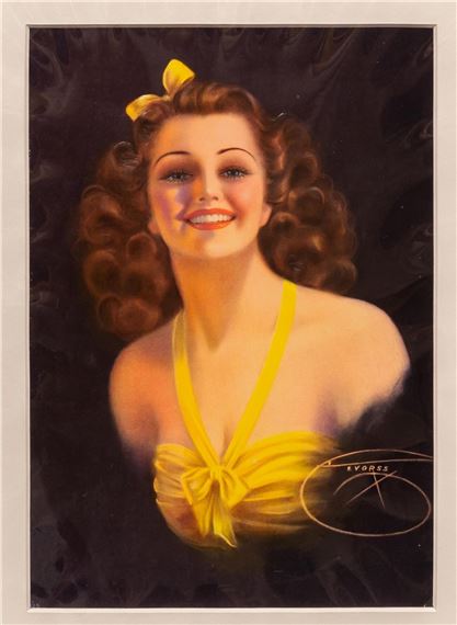 Billy DeVorss | Embossed Lithograph of WWII Pin-Up Girl | MutualArt