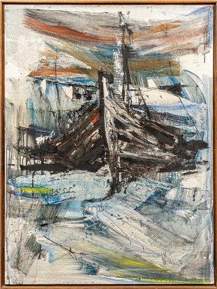 Gino Hollander | Abstract Sailboat (1973) | MutualArt