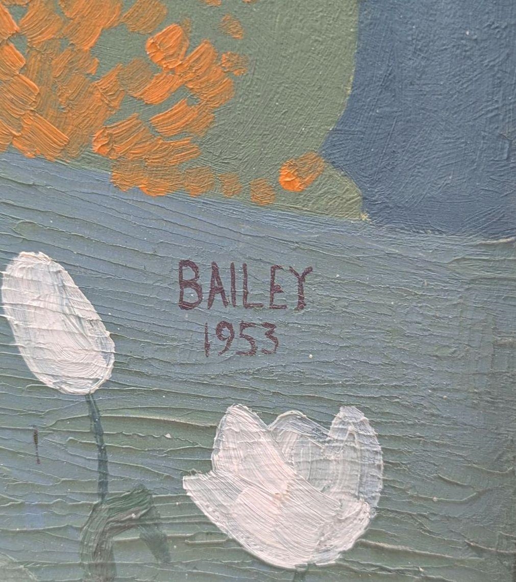 Daisy Bailey | A vast multi-coloured tree-lined landscape with cottage ...