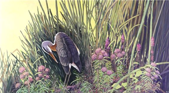 Robert Milner | Untitled: Resting Crane | MutualArt