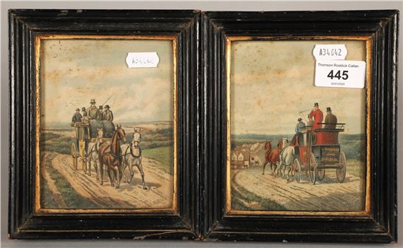 Edward Algernon Stuart Douglas | Two framed horse and carriage ...