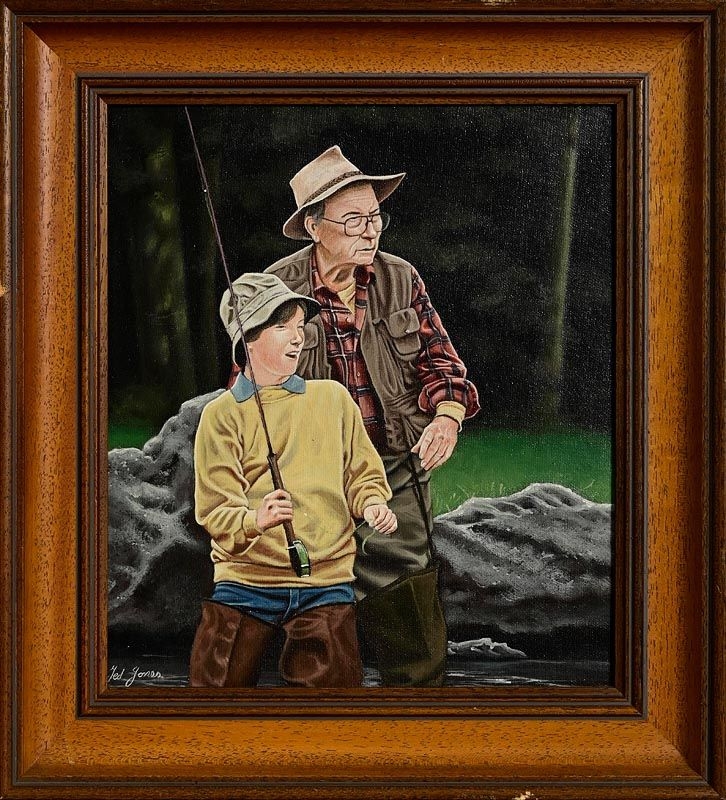 Ted Jones | Fishing with Grandad | MutualArt