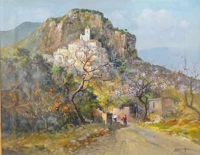 Vincenzo Laricchia | Neapolitan landscape with villas | MutualArt