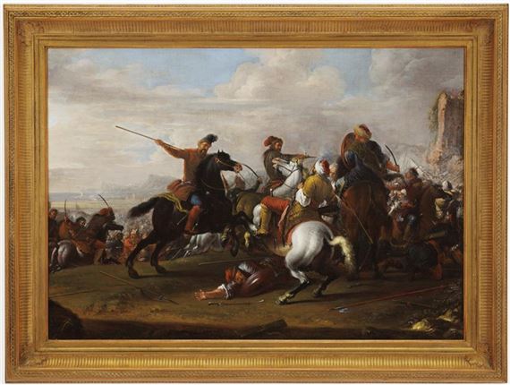 Johann Philipp Lembke | Battle Between Cavalries (19th Century) | MutualArt
