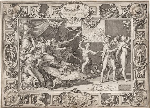 Cornelis Cort | The Calumny of Apelles (Circa 1602) | MutualArt