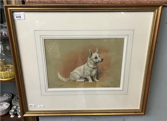 Frank Paton | Frank Paton 1907 Watercolour of dog Jim (1907) | MutualArt