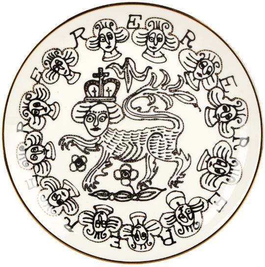 Grayson Perry | Lion Queen Plate (2023) | MutualArt