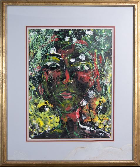 Thornton Dial | Abstract Face Portrait | MutualArt