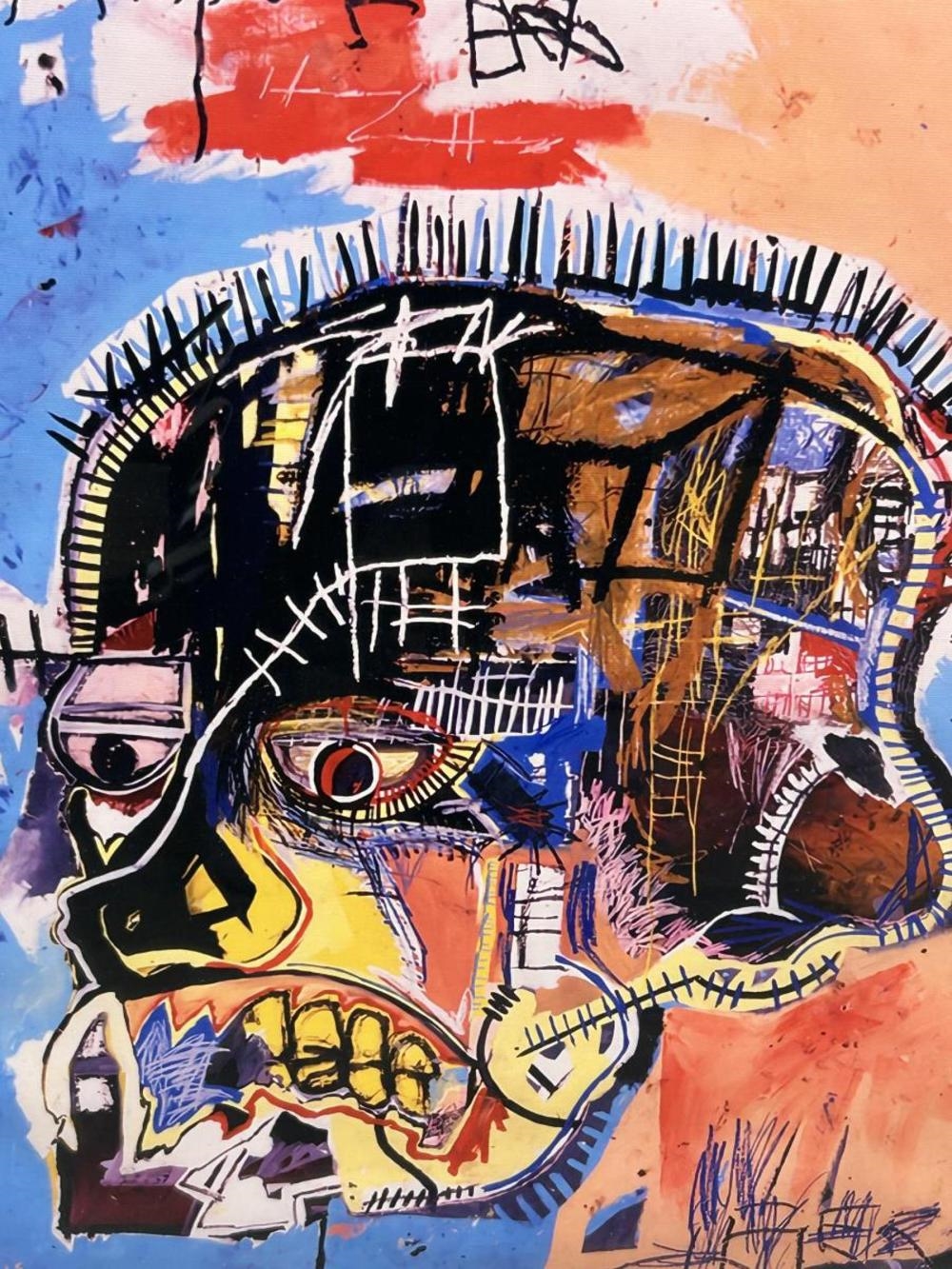 Jean-Michel Basquiat | Jean-Michel Basquiat Skull Serigraph on Canvas ...