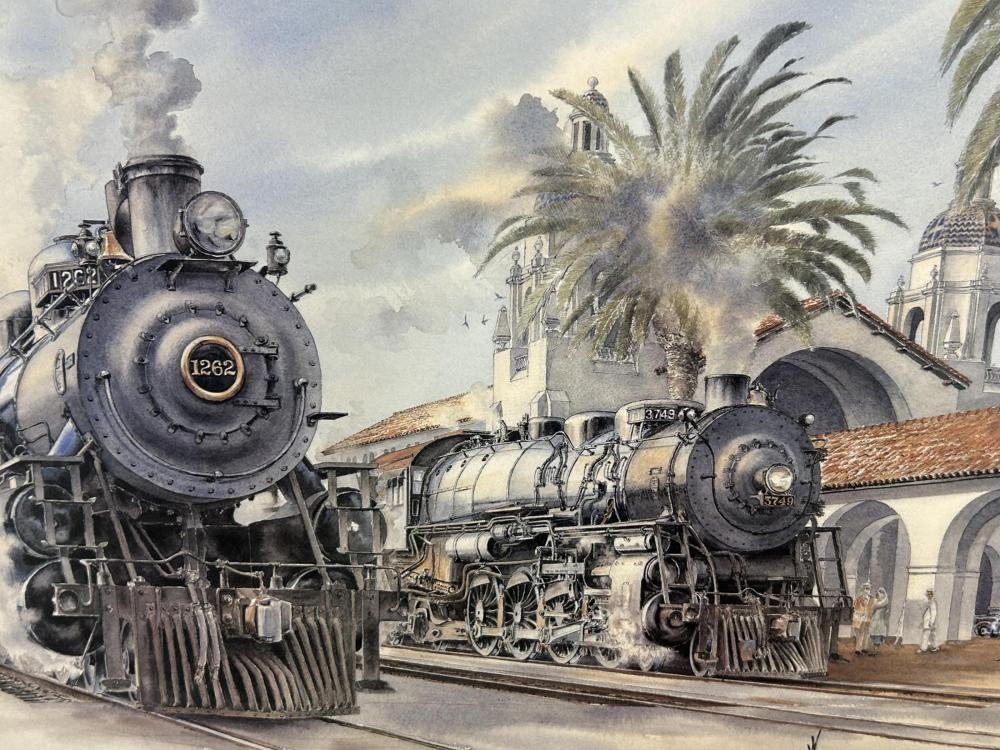 Wentworth Folkins | Signed Wentworth D Folkins Santa Fe Railway Print ...
